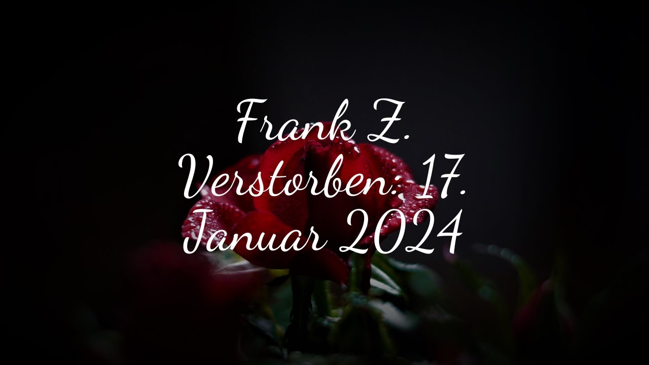 Frank Z. Verstorben: 17. Januar 2024 . Begründer und Sänger der ...