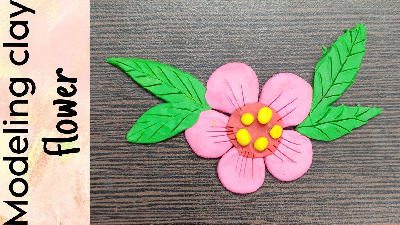 Modelling clay flower full video | How to make flower with clay | Clay ...