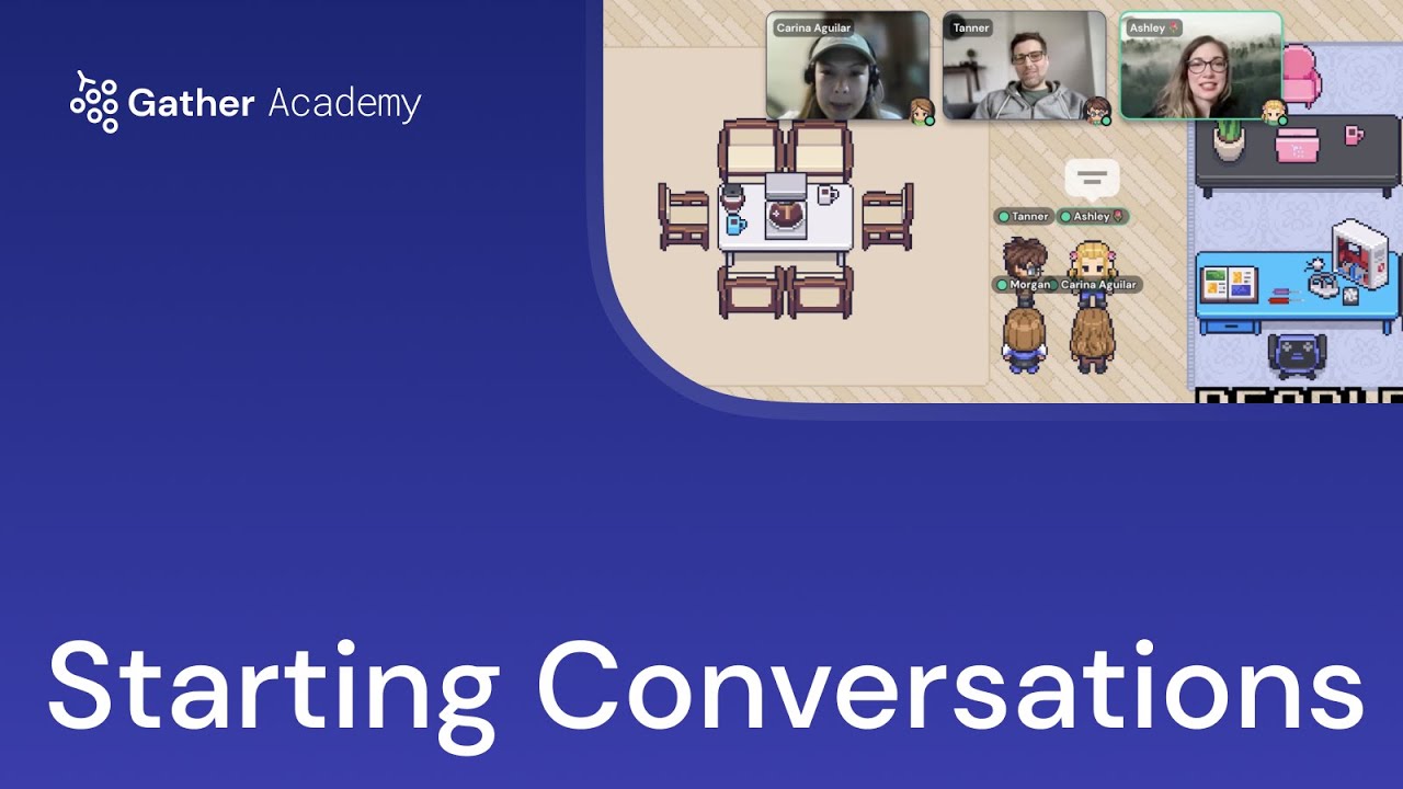 Starting Conversations in Gather Virtual Offices - YouTube