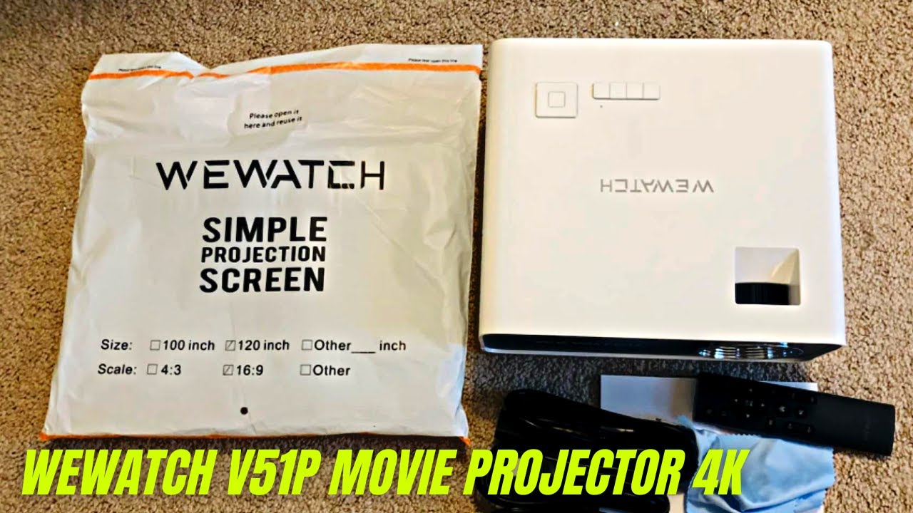 WEWATCH V51P Movie Projector 4K Native 1080P Review & User Manual ...