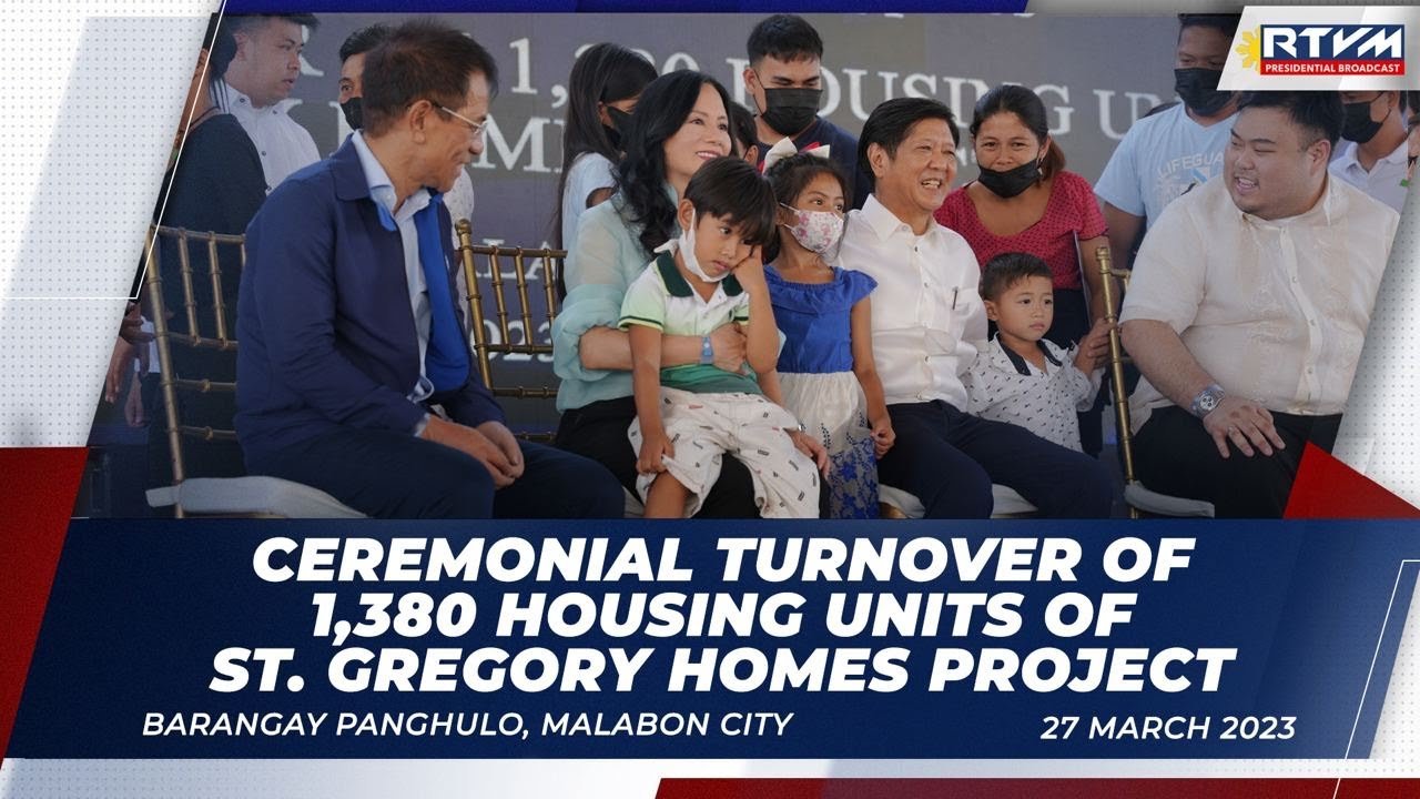 Ceremonial Turnover of 1,380 Housing Units of St. Gregory Homes Project ...