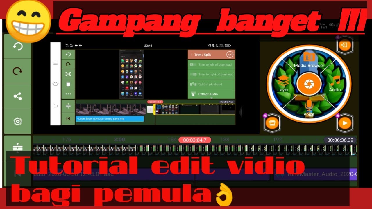 TUTORIAL EDIT VIDIO PAKE KINEMASTER - YouTube