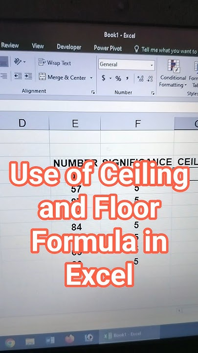 Use of ceiling and floor formula in Excel | Ceiling and Floor Function in Ms Excel #shortvideo ...