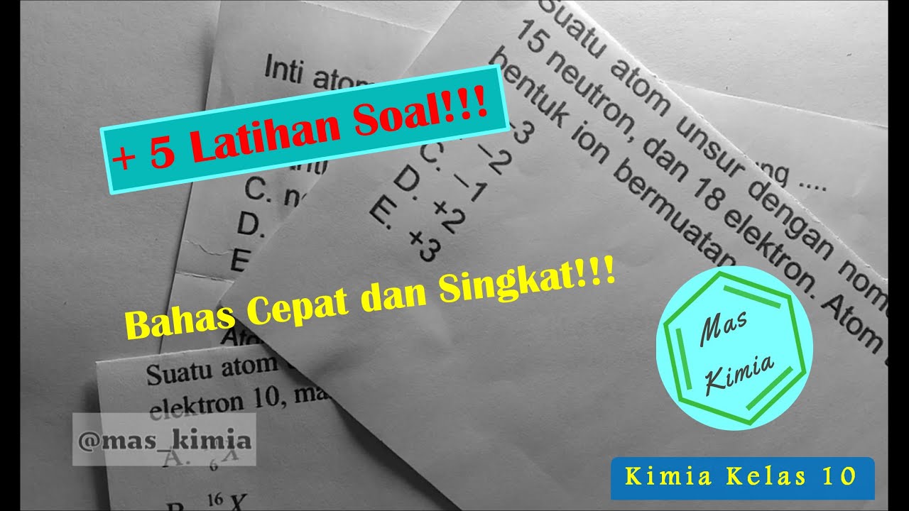 Soal Soal Notasi Atom Disertai Konsep Ringkas Notasi Atom Youtube