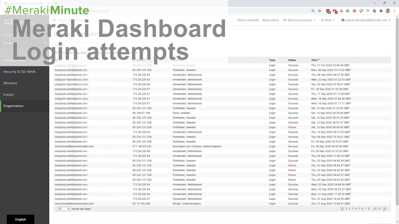 Meraki Dashboard Login attempts - YouTube