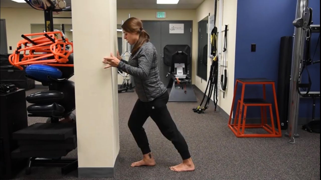 Standing Gastrocnemius Stretch - YouTube