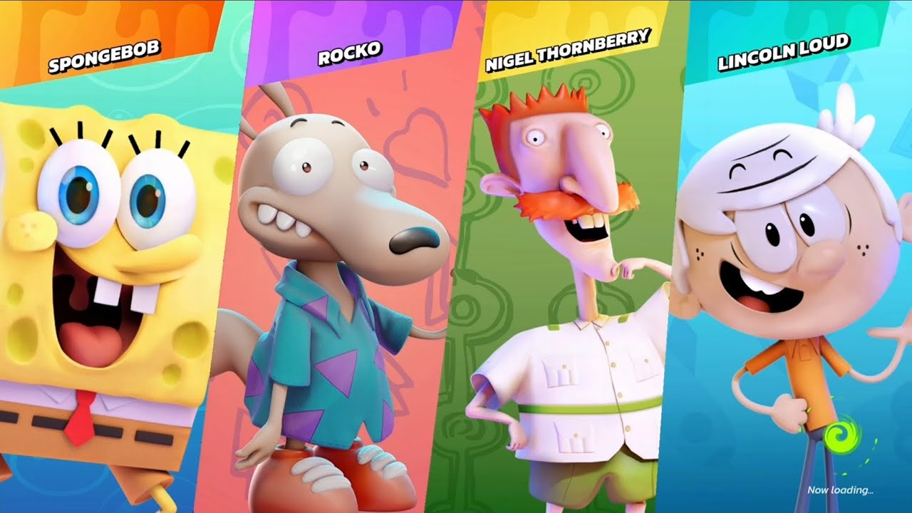 Nickelodeon all star brawl SpongeBob vs Rocko/Nigel Thornberry/Lincoln ...