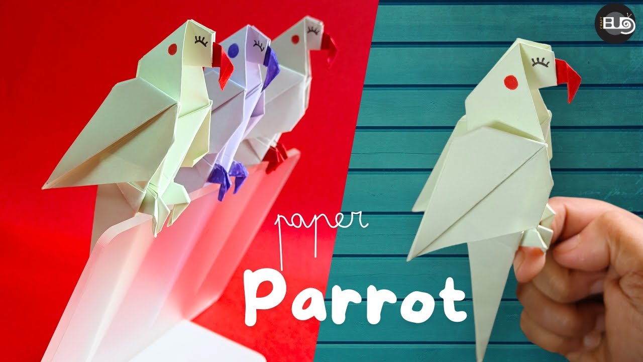 How To Make Origami Paper Parrot That Sits On Your Finger | Cute ...