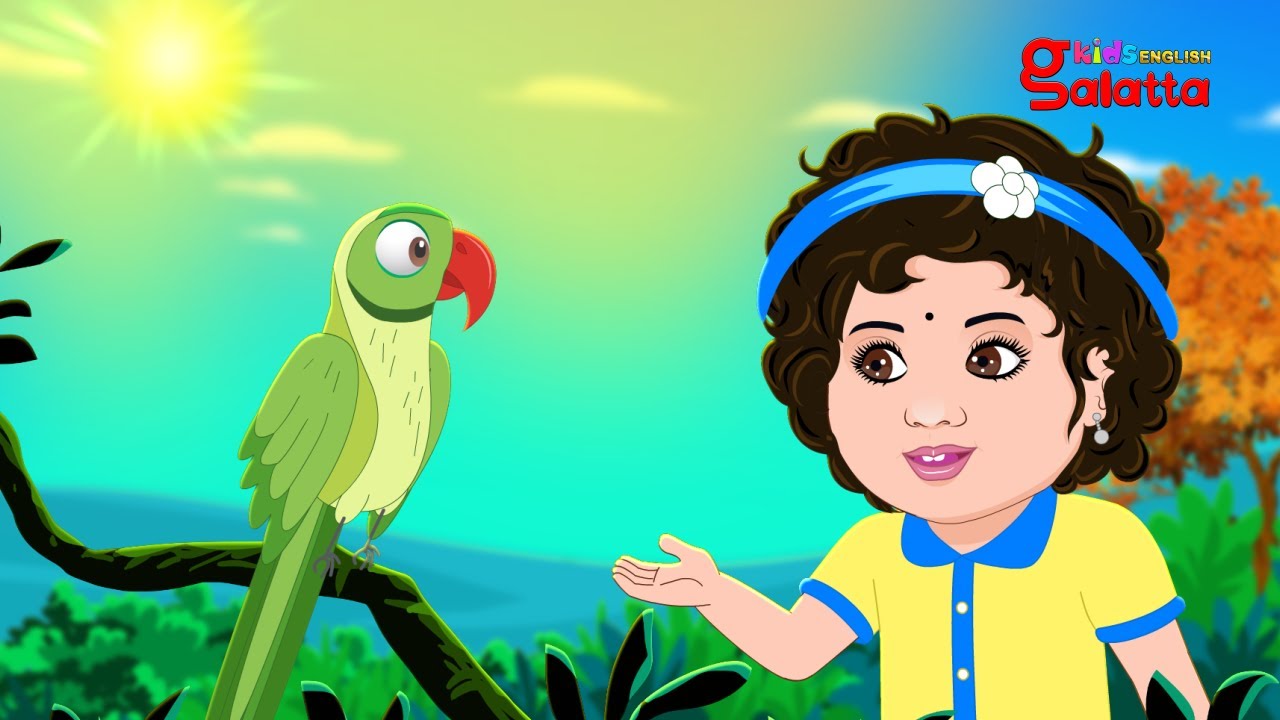 Parrot oh! Parrot | English Nursery Rhymes for Children | Galatta Kids ...