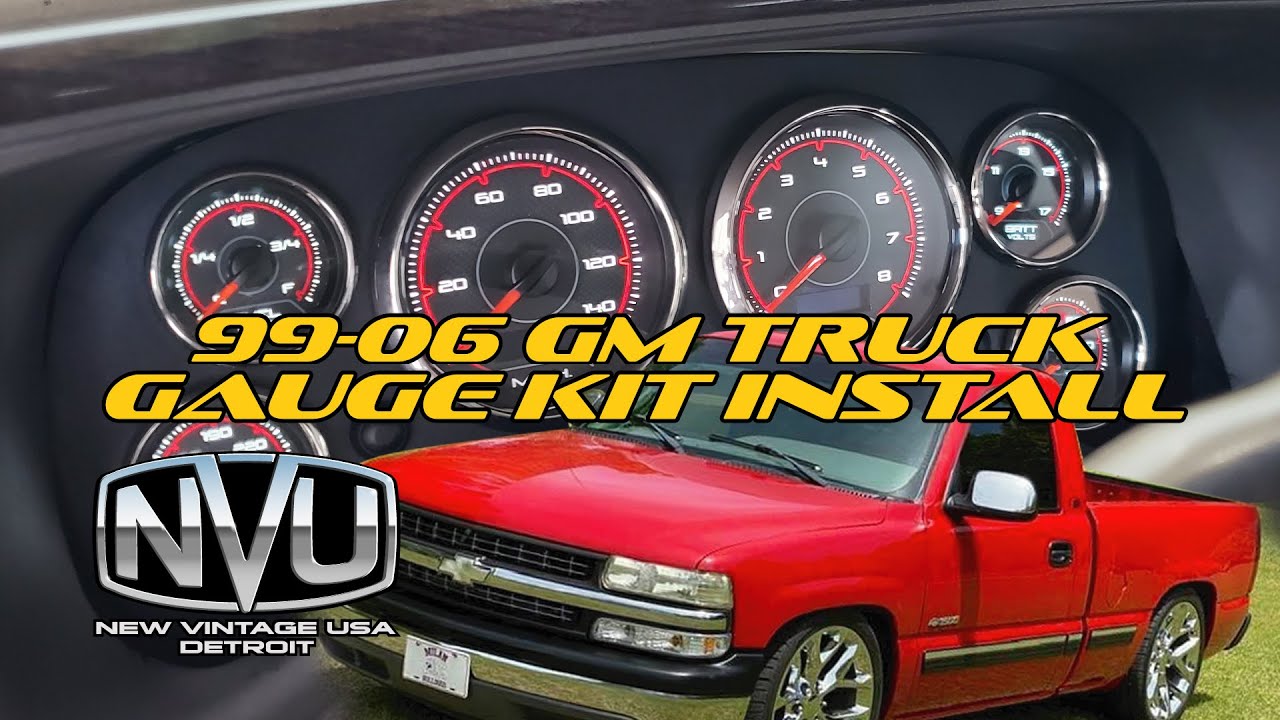 99 06 GM GMT800 TRUCK CUSTOM GAUGES INSTALL NVU YouTube