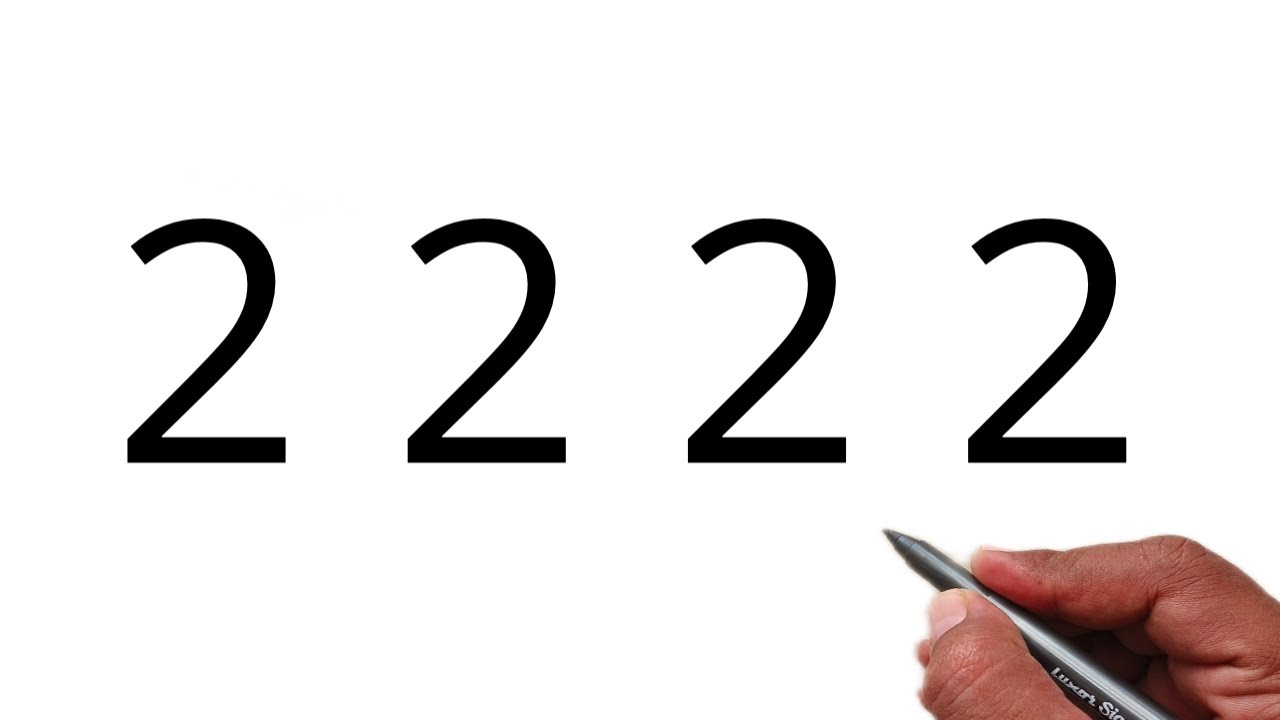 How to draw beautiful design from number 222 | design drawing with ...