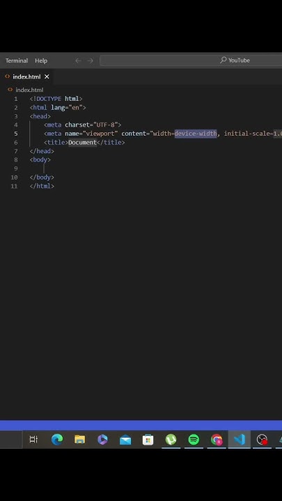Quick Way to Create HTML Boilerplate in VSCode! #emmet #html #vscode - YouTube