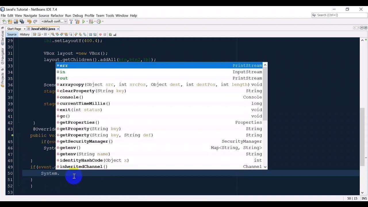 JavaFx002 EventHandler , Action Event , Click on button set Label text.. جاوا اف ایکس په پښتو ...