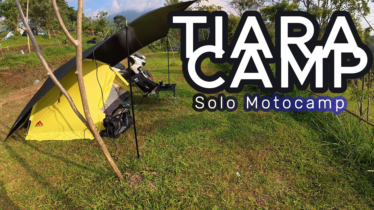 Solo Moto camping TIARA CAMP Puncak | Tenda Merapi Mountain Half Moon 2 ...