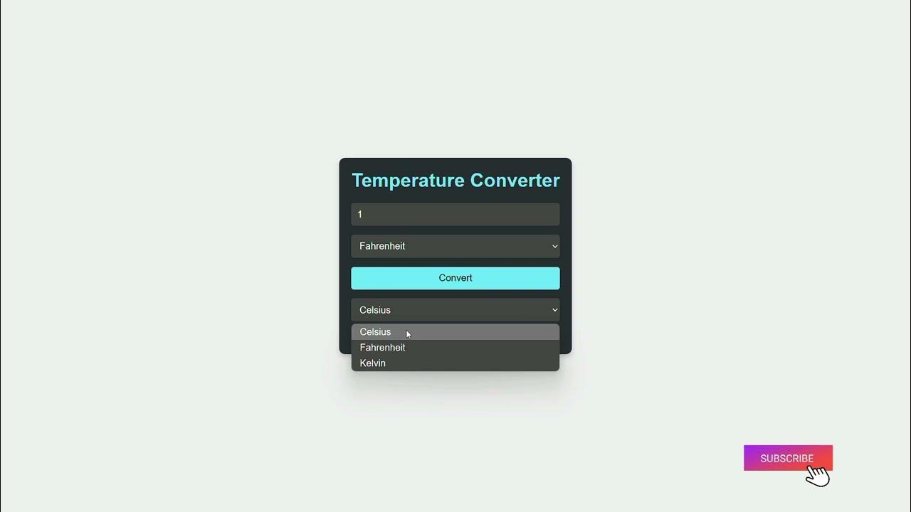 Create a temperature converter using html, css, javascript #frontend #html5 #htmlcssjavascript ...