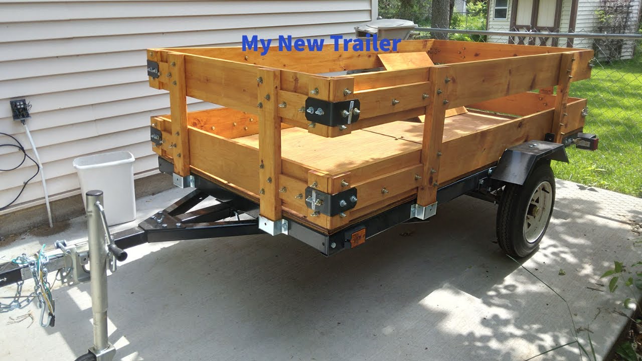 Rails for utility trailer - YouTube