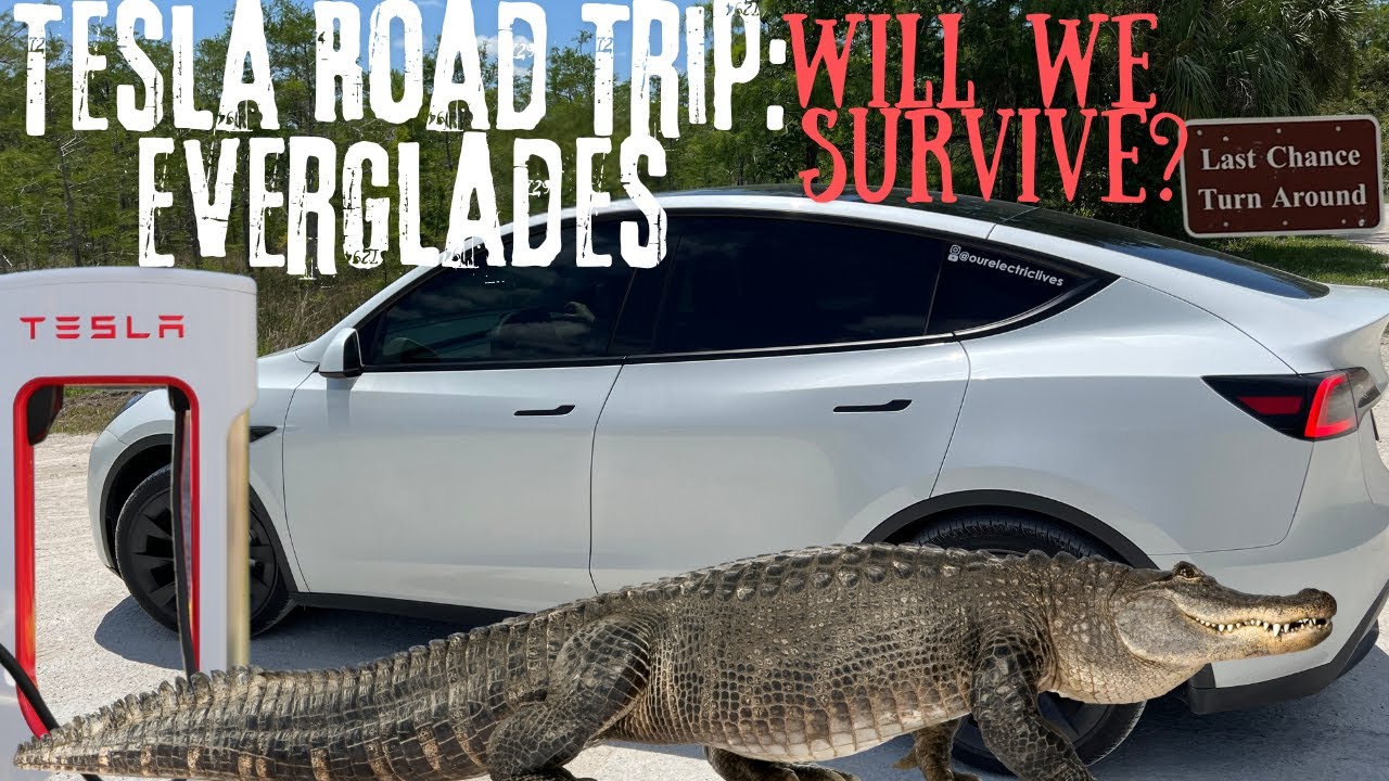 Tesla Model Y Family Road Trip: 6 hr drive across the Everglades ...