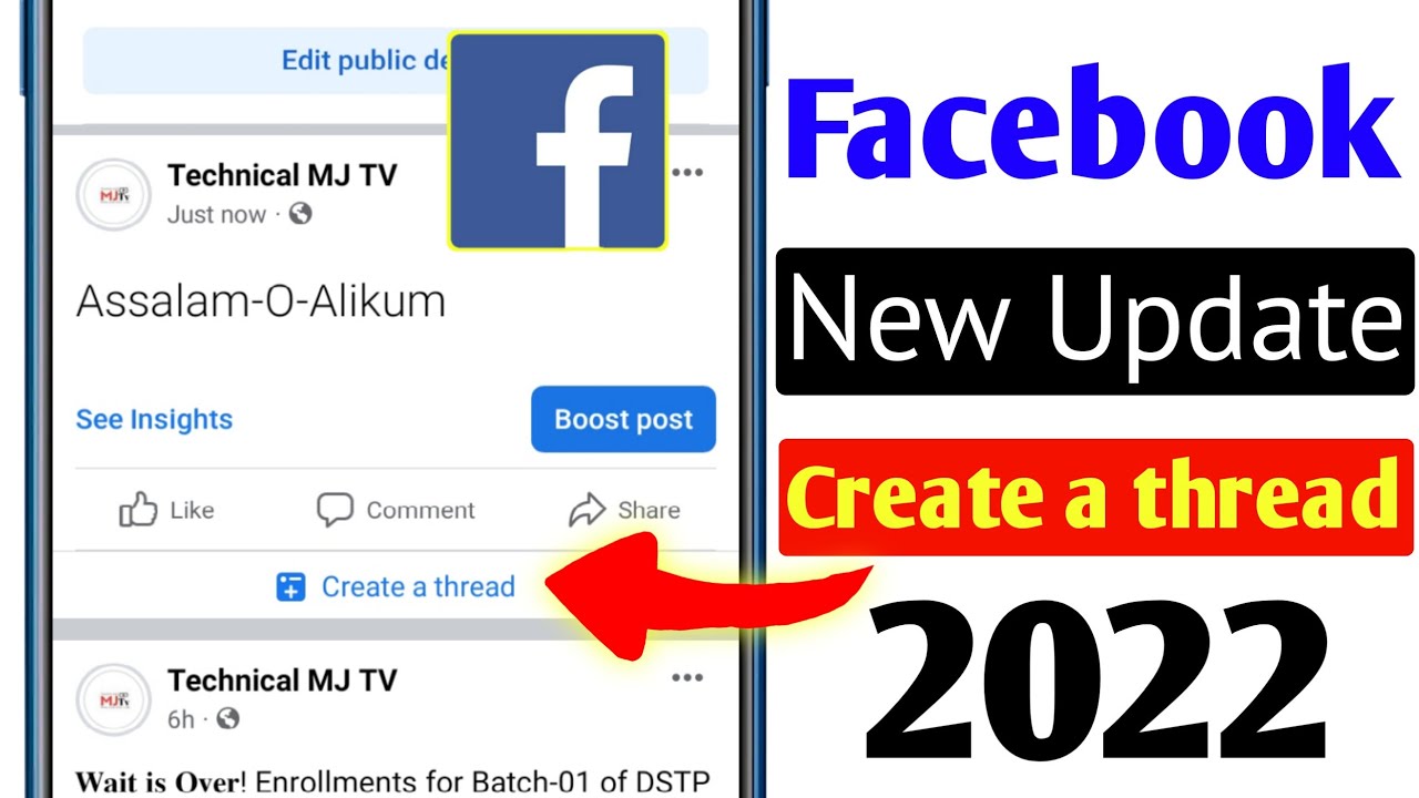 Facebook New Update 2022 || Create a thread || Facebook create a thread ...
