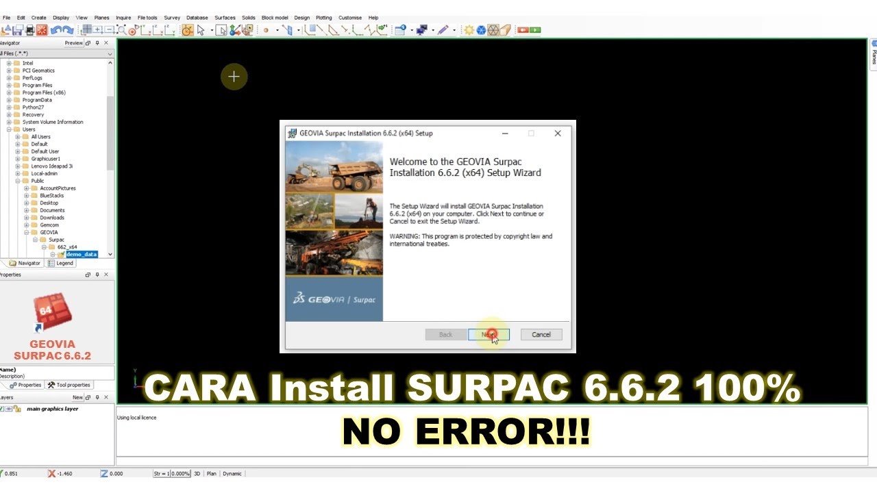 BEGINI Cara Install Surpac V.66.2 Supaya tidak terjadi Error Simak Videonya sampai selesai - YouTube
