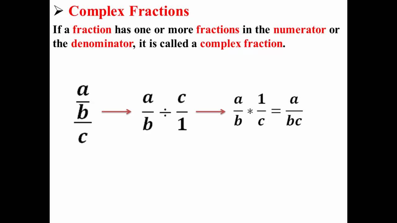 Complex Fractions YouTube