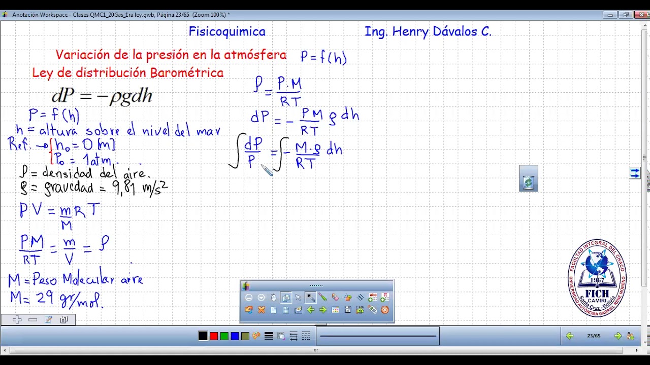 Ley de distribucion barometrica teoria - YouTube
