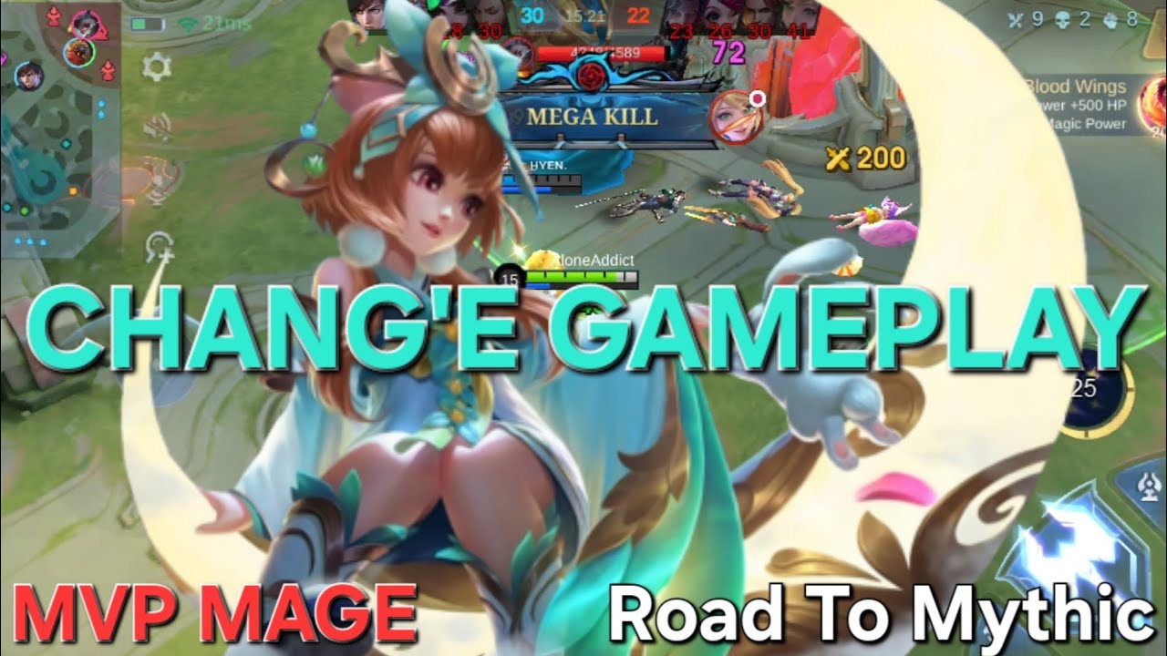 Chang'e Gameplay - Road to Mythic XIX Beats S31 - MLBB MVP Mage Chang'e 2024 - YouTube