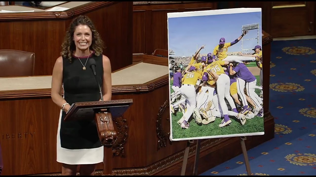 Congresswoman Letlow Honors LSU Baseball on House Floor - YouTube