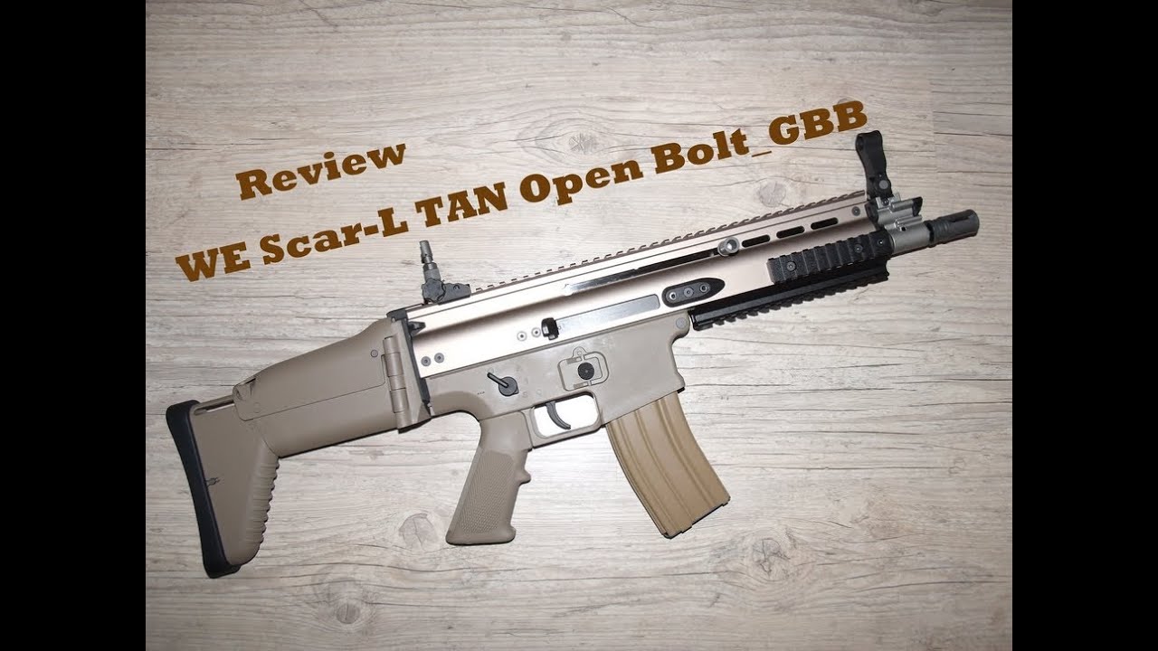 Review WE Scar-L TAN Open Bolt_GBB - YouTube