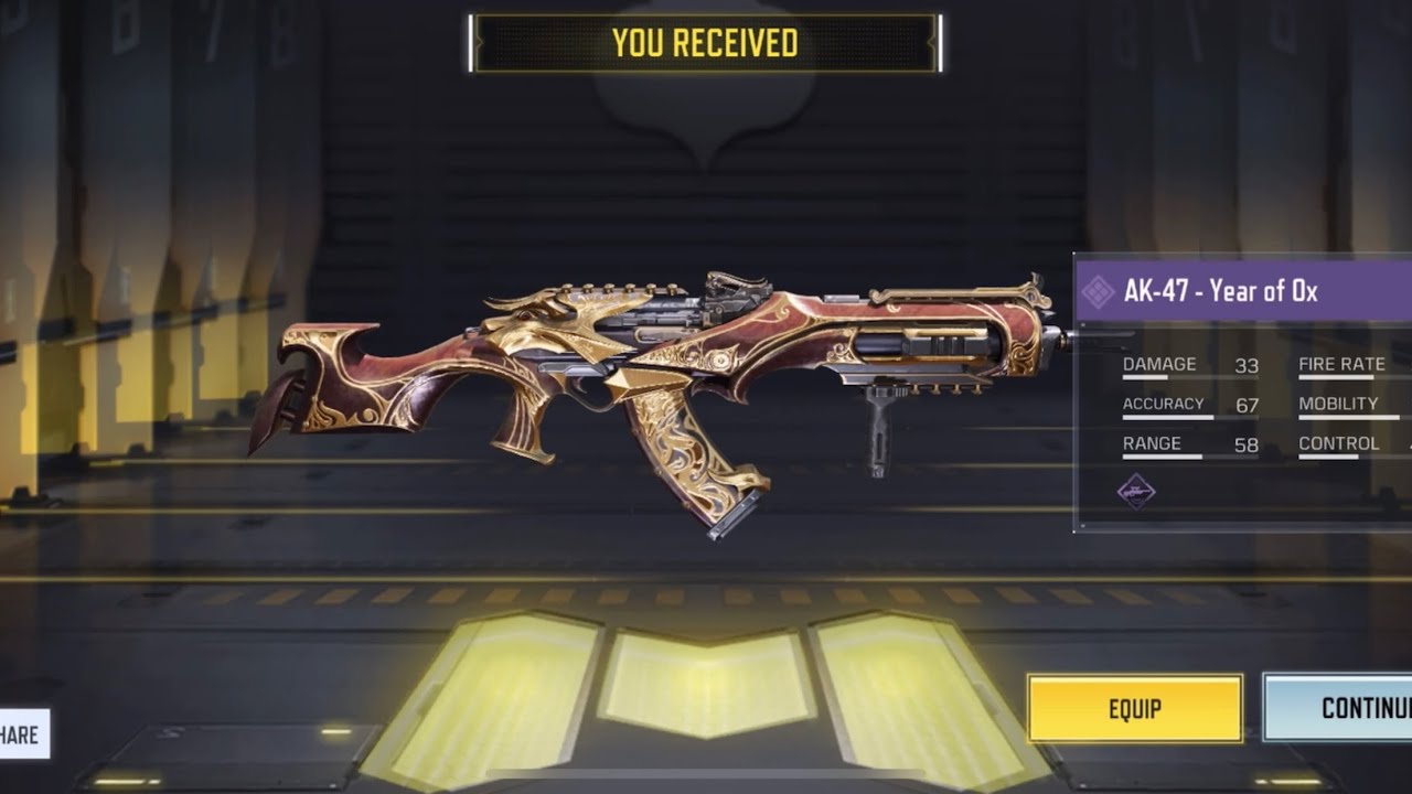 AK47 Year of Ox Crate opening in CoD Mobile - YouTube