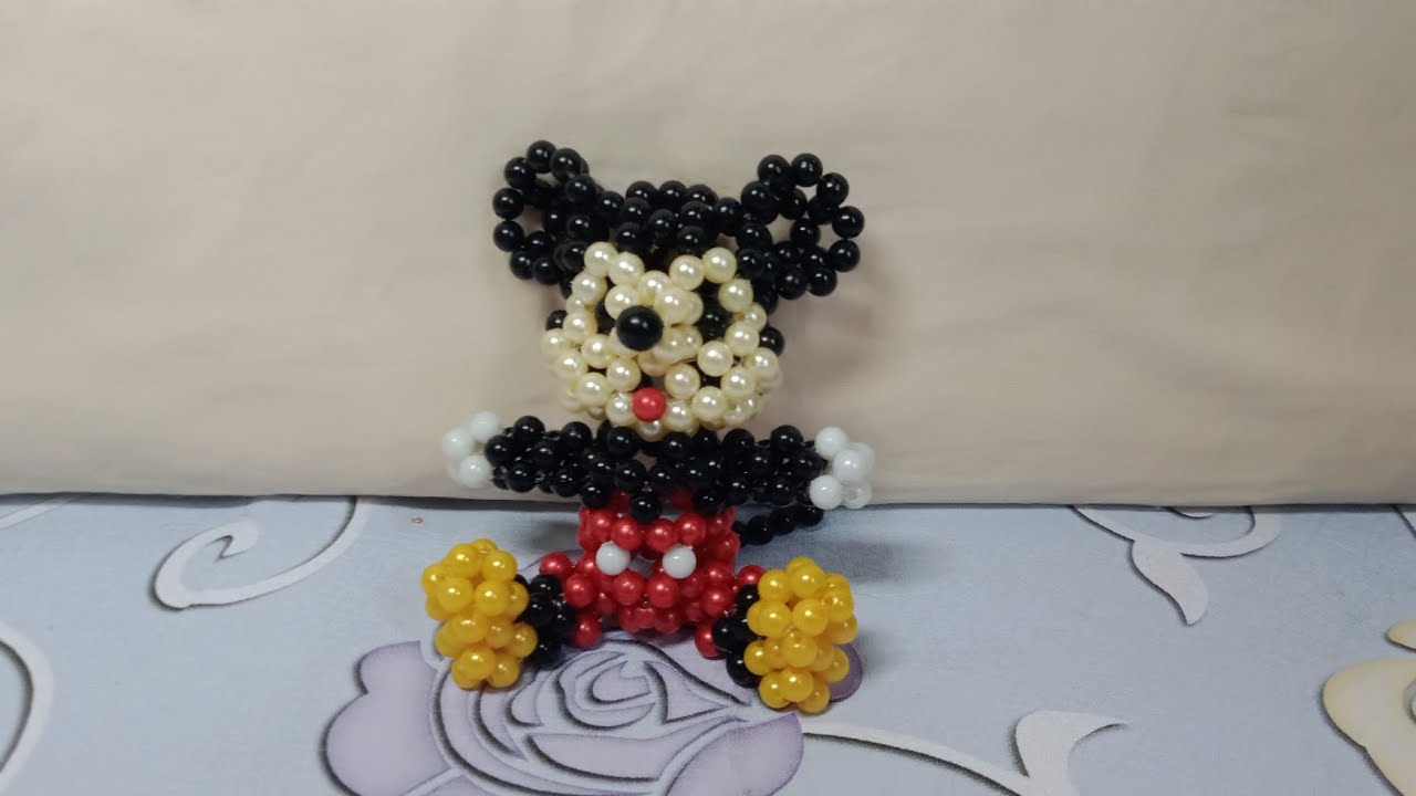 3D Beaded Mickey Mouse by Craft Novelty Sons - YouTube
