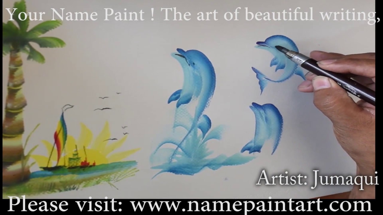 Name paint art, nombre, prenom, your name in Etsy store - YouTube