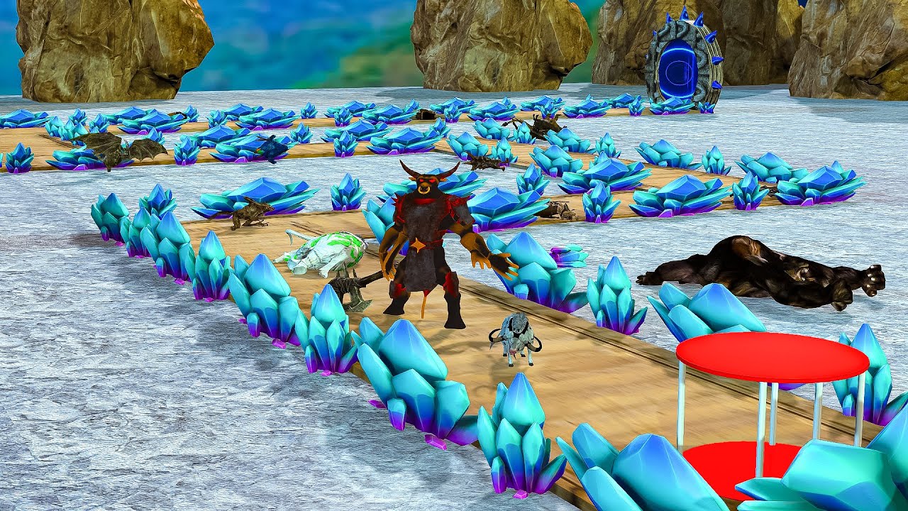 all animals vs evil bull revolt battle simulator cartoon video ...