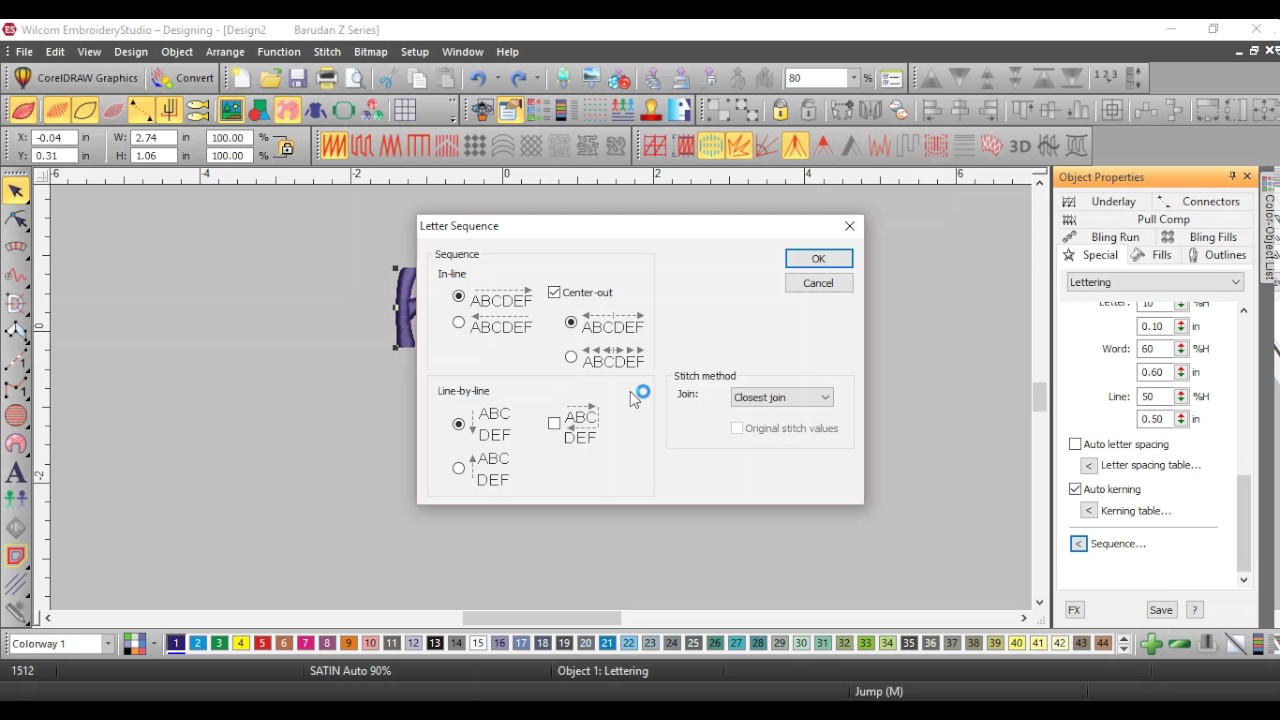 EmbroideryStudio e3 - Lettering Properties - YouTube