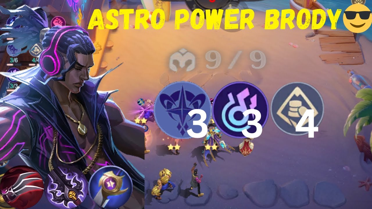 MLBB MAGIC CHESS!!! Astro Power Brody 😱😱😱 3 Astro Power + 3 S.T.U.N + 4 ...