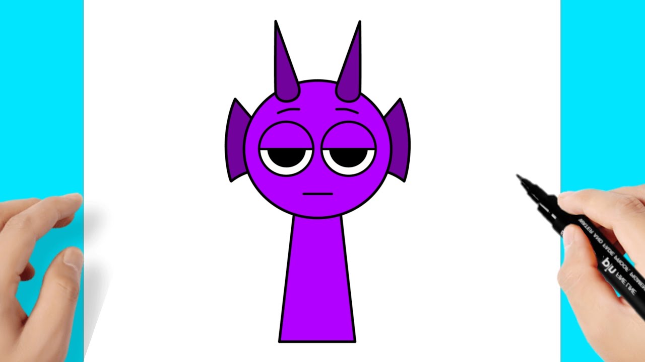 How to draw Durple Purple - Incredibox Sprunki - YouTube
