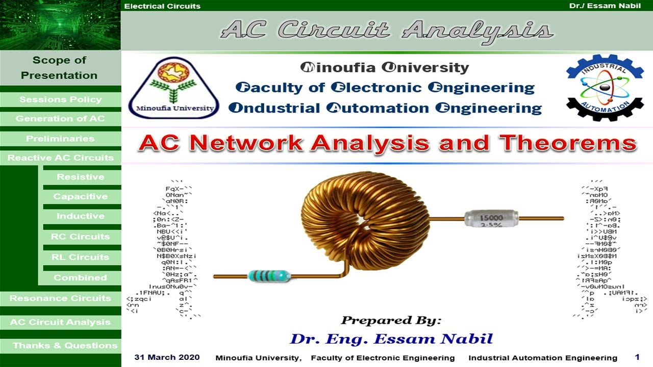 AC Network Analysis and Theorems - Part 1 - YouTube