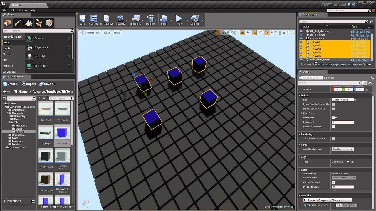 [Old] UE4 - Advanced Turn Based Tile Toolkit Tutorial - 2 - Customizing the grid - YouTube
