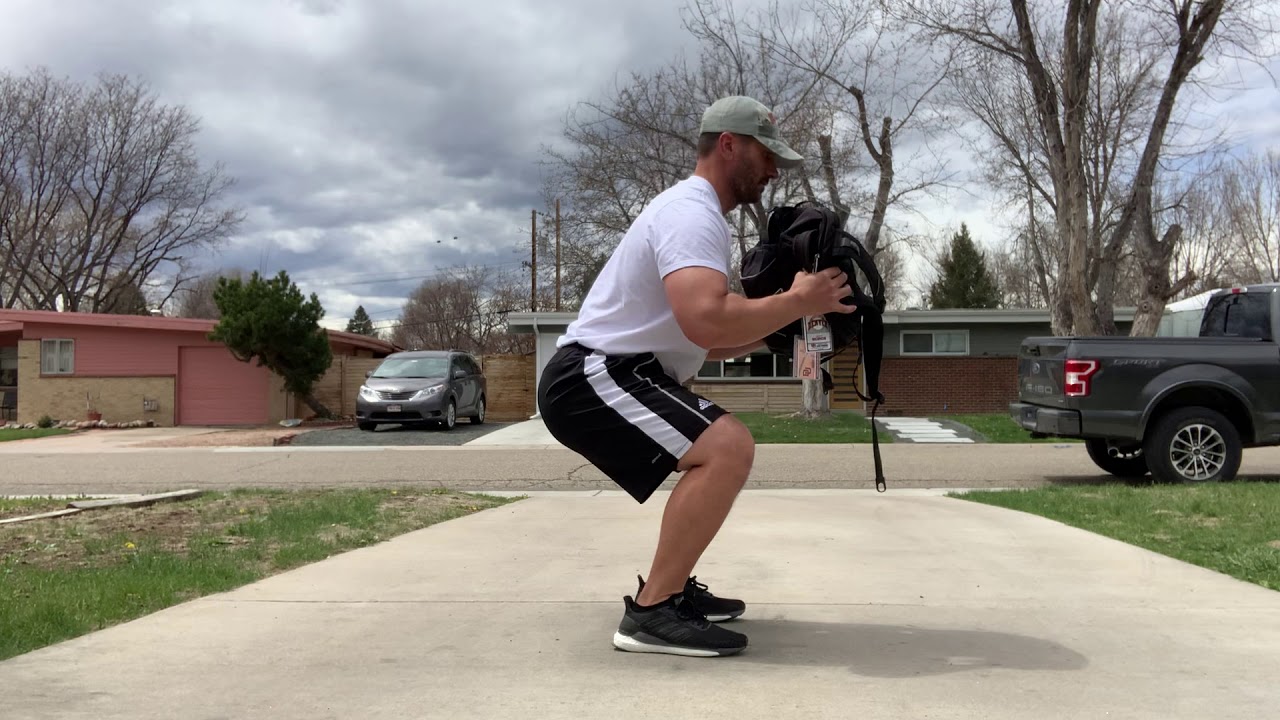 Bottom 1/2 Squat w/ Backpack - YouTube