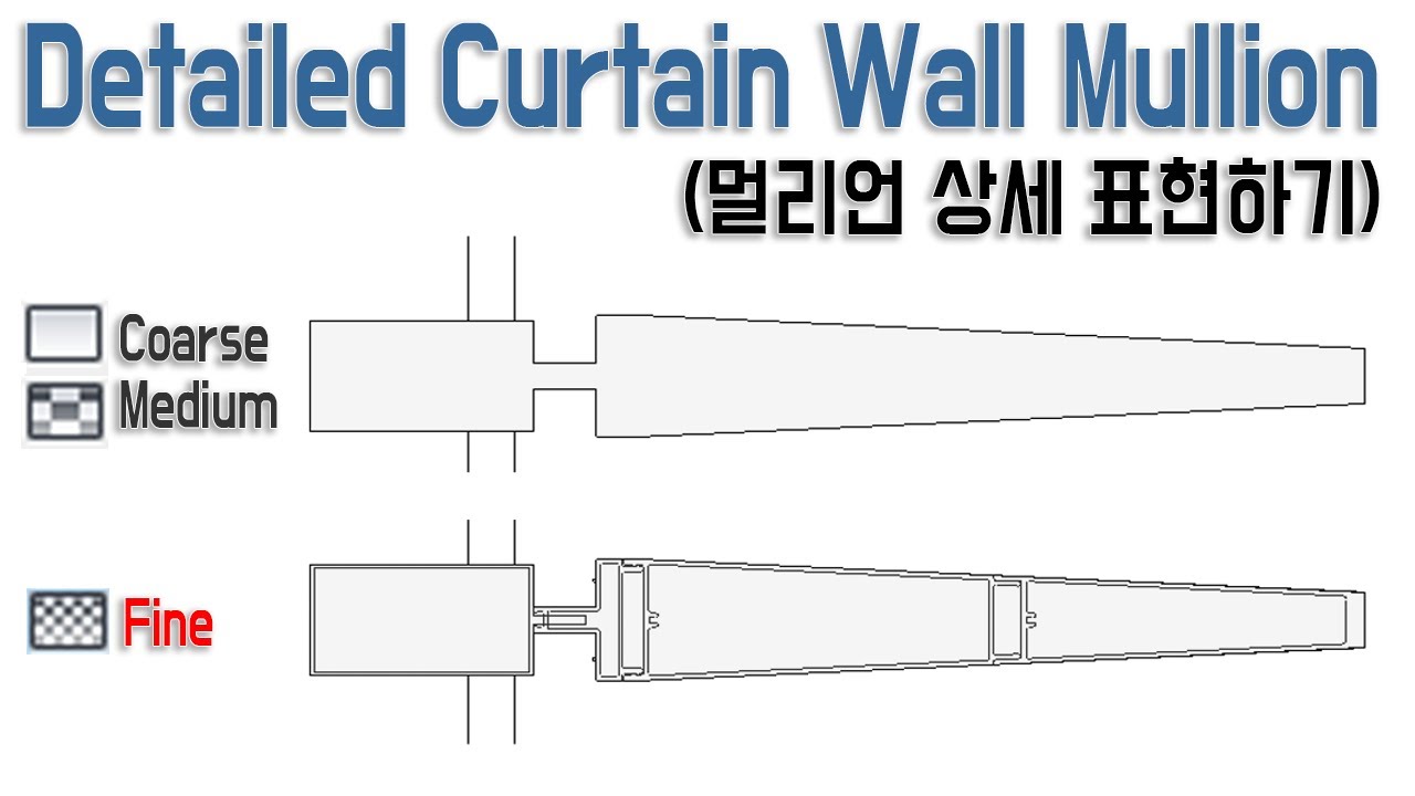 how to create a detailed mullion profile [Revit Tip] | 커튼월 멀리언 상세 표현 ...