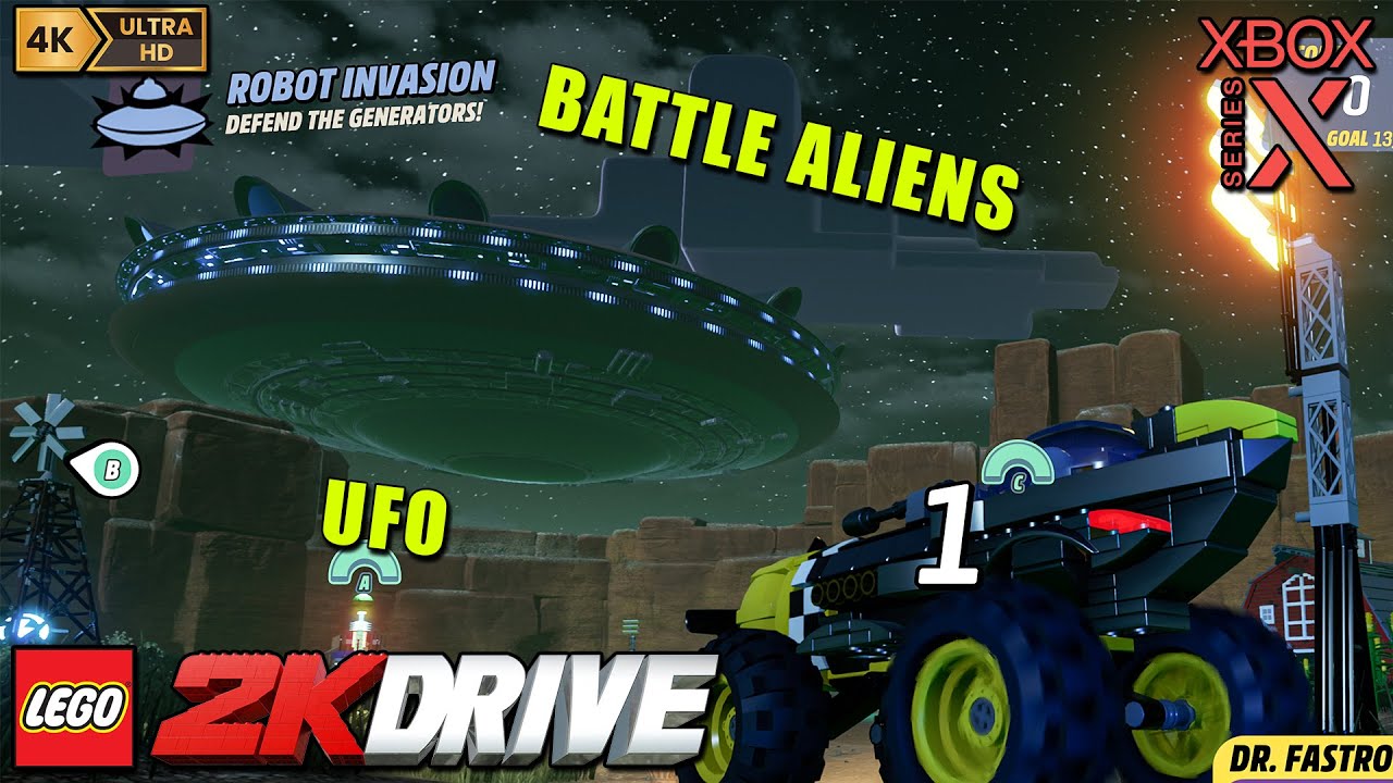 LEGO 2K DRIVE - STORY MOD #2 - QUESTS - BATTLE ALIENS - OPEN WORLD - 4K ...