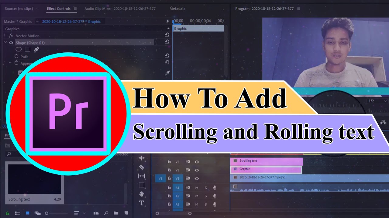 How To Add Scrolling And Rolling Text With Adobe Premiere Pro 2020 How To Add Scrolling And Rolling Text With Adobe Premiere Pro 2020