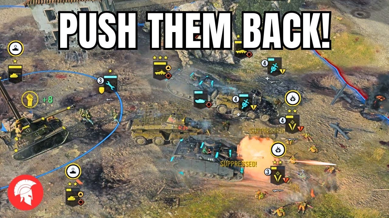 PUSH THEM BACK! | COH3 | Afrikakorps | 4vs4 | No Commentary - YouTube