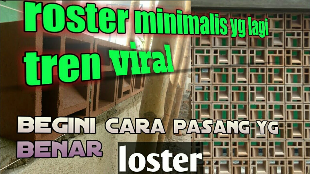 cara pasang roster dinding ventilasi rumah modern - YouTube