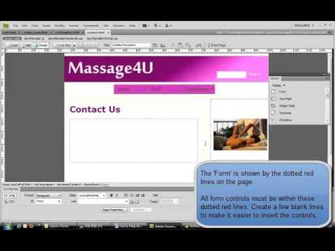 Creating a basic Form in Dreamweaver CS4 - YouTube