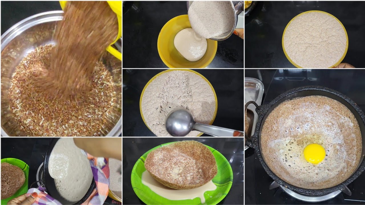 Ragi with Red rice Appam recipe #Ragi Appam breakfast recipe #Ragi ...