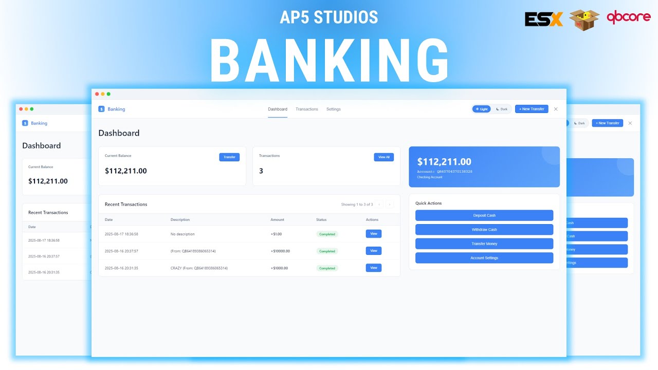 [PAID] [QBCORE, ESX, QBOX] Fivem Banking Script Showcase - YouTube