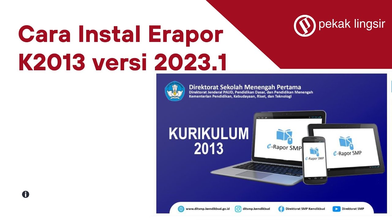 Cara Instal Erapor Kurikulum 2013 versi 2023.1 - YouTube