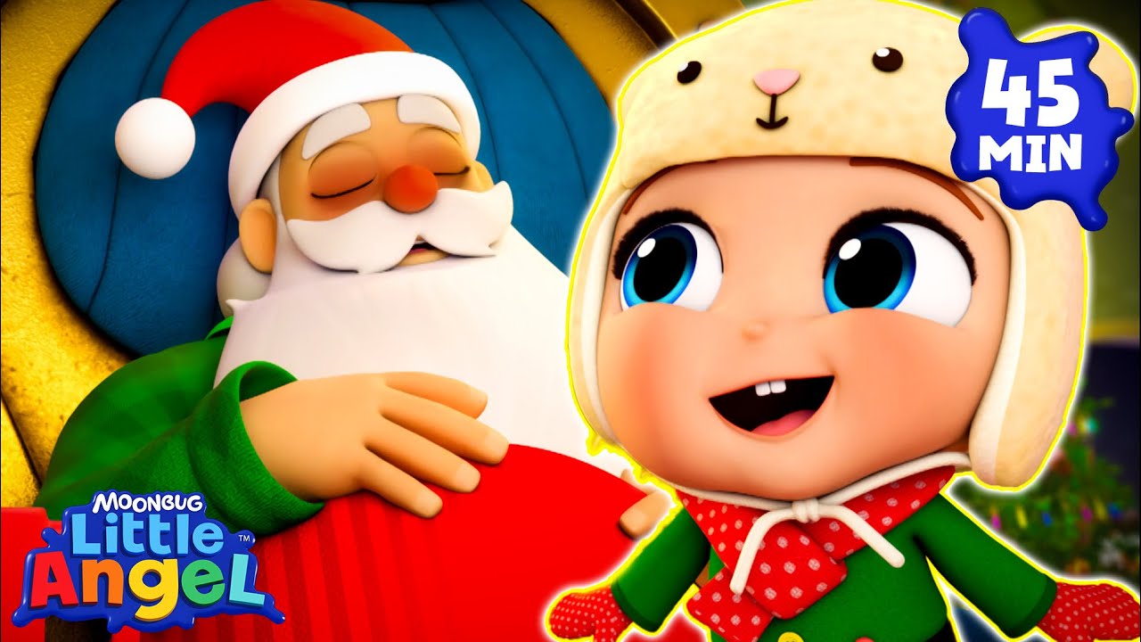 🎄 Sleepy Santa Claus! Christmas Singalong 🎄 | Little Angel | Songs and ...