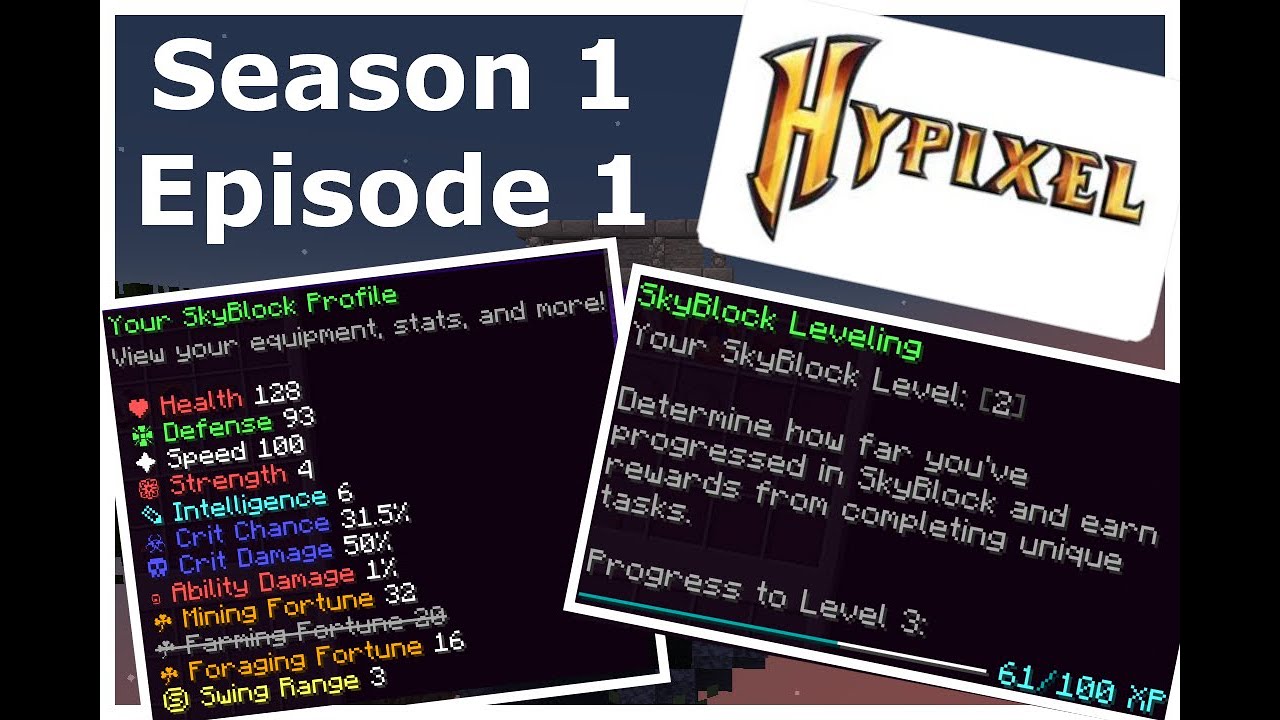 Welcome to my NEW Island! - Minecraft Skyblock S1 E1 #hypixel - YouTube