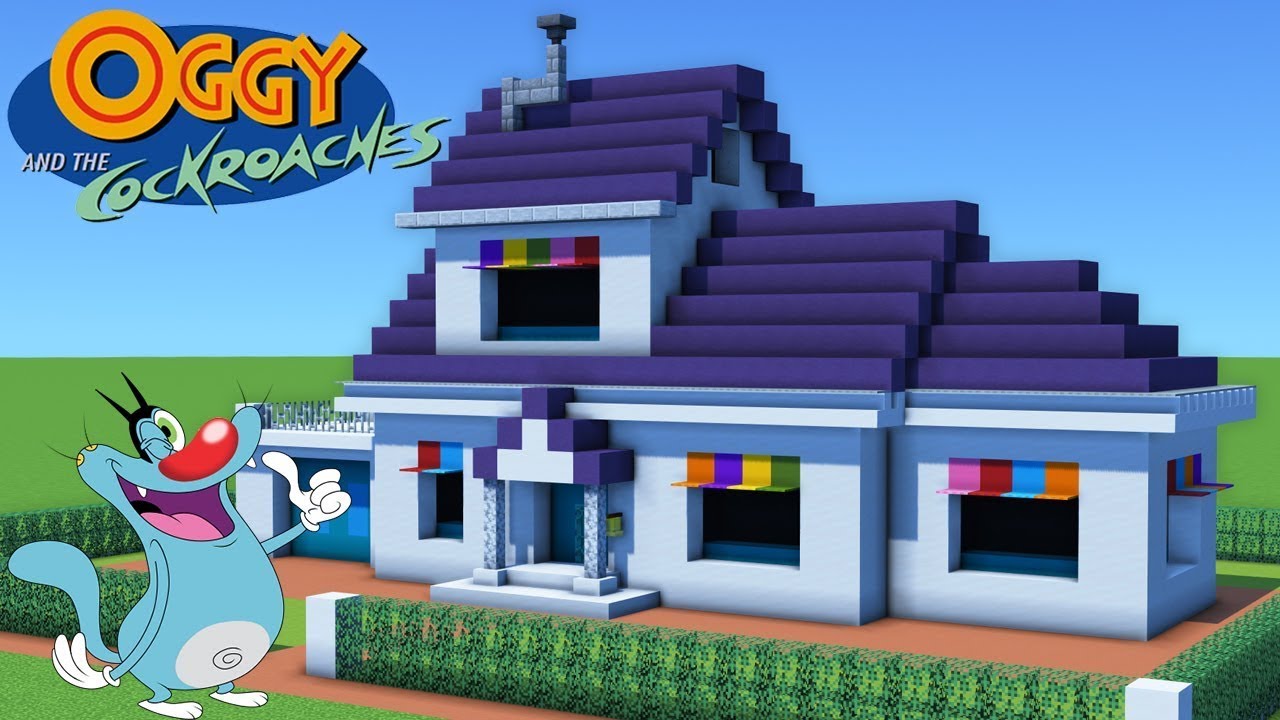 Living in Oggy house with olly 😁 || Minecraft || #oggy #house - YouTube